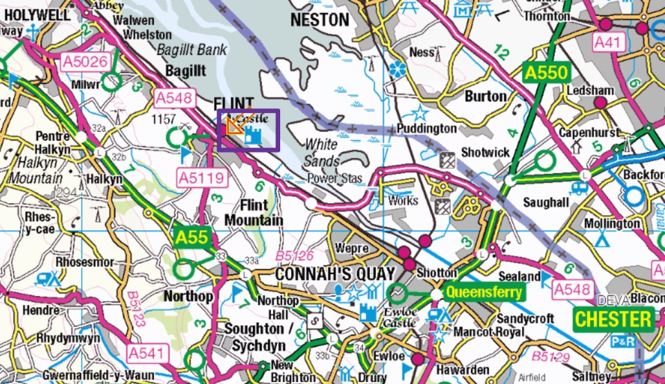 Flint Castle Streetmap | Based in Churton
