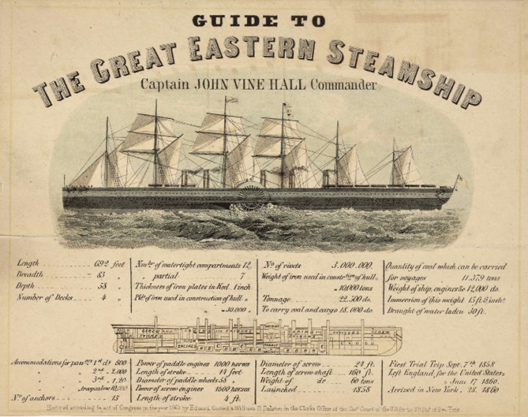 S.S. Great Eastern,16th February 1867 – The world’s biggest ship under ...