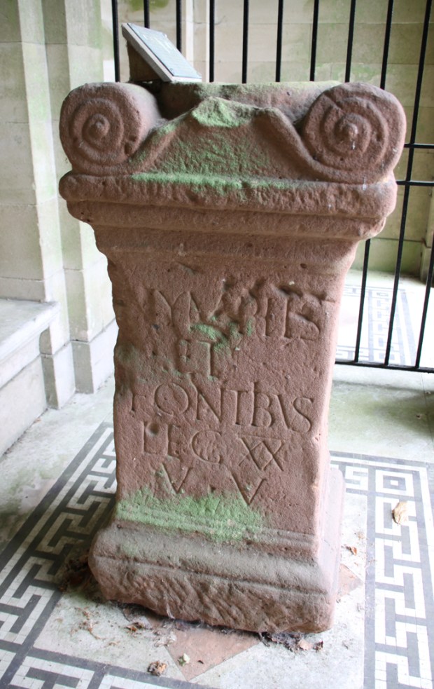 A Roman altar from Boughton, Chester, in the grounds of Eaton Hall ...