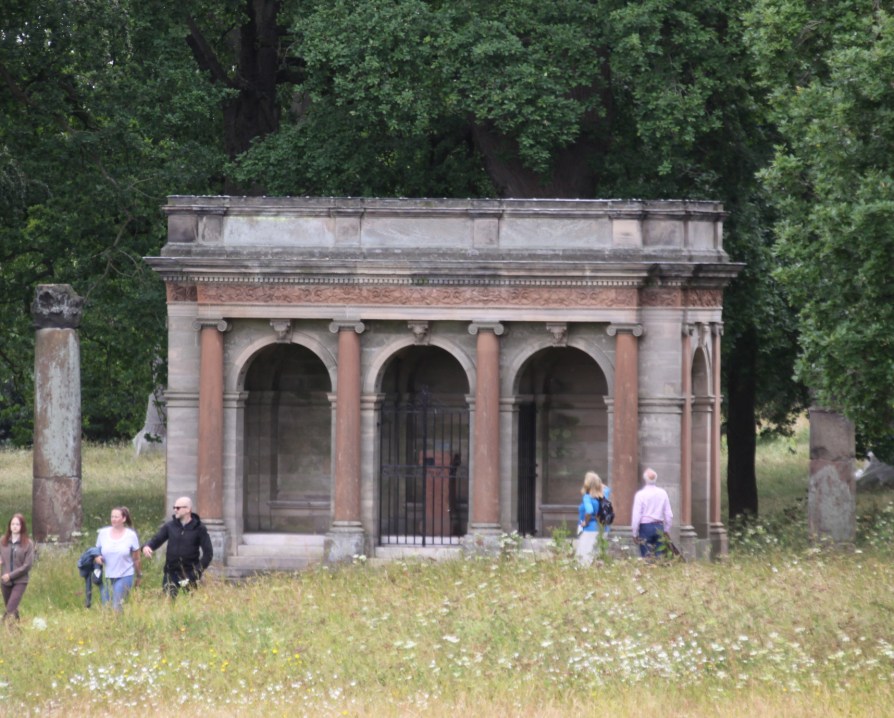 A Roman altar from Boughton, Chester, in the grounds of Eaton Hall ...