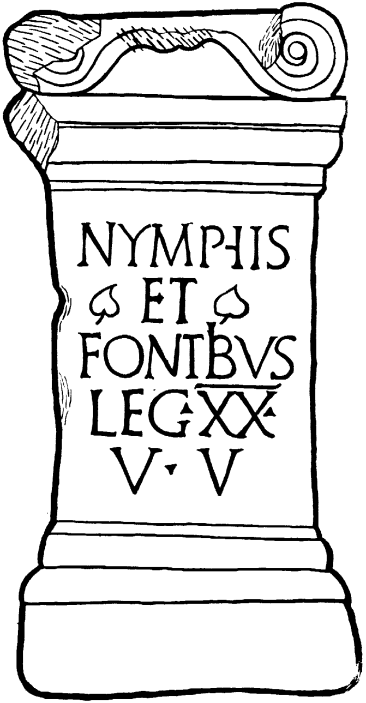 A Roman altar from Boughton, Chester, in the grounds of Eaton Hall ...